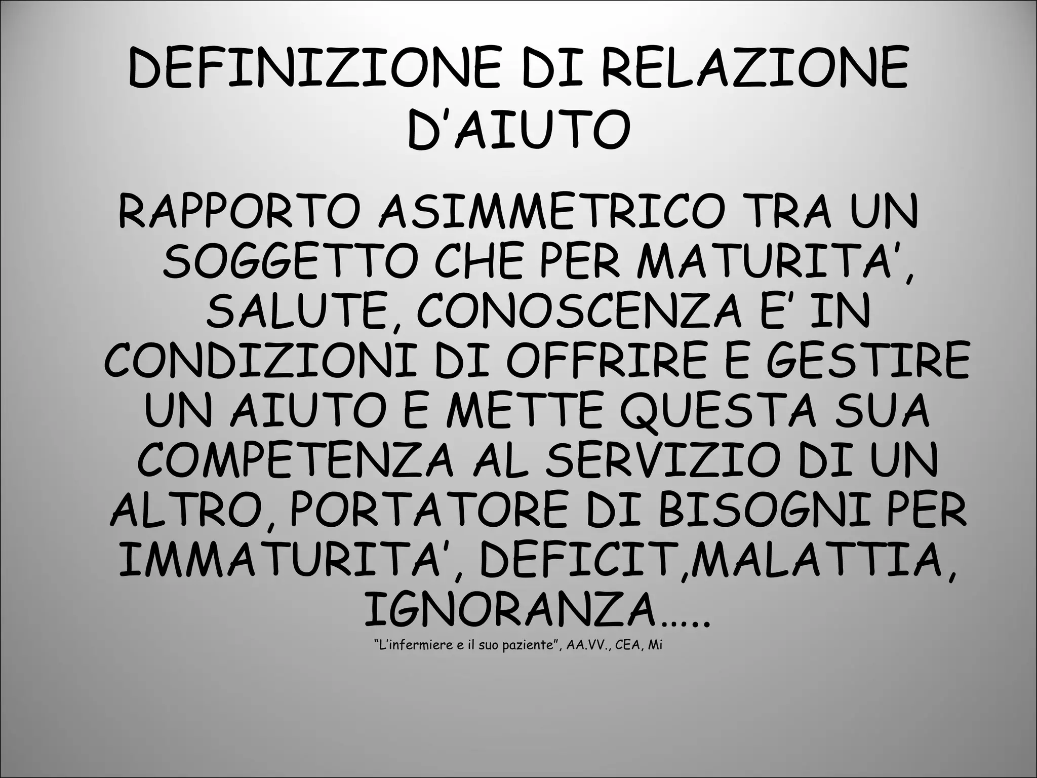 La relazione con il paziente con disagio psichico | PPT