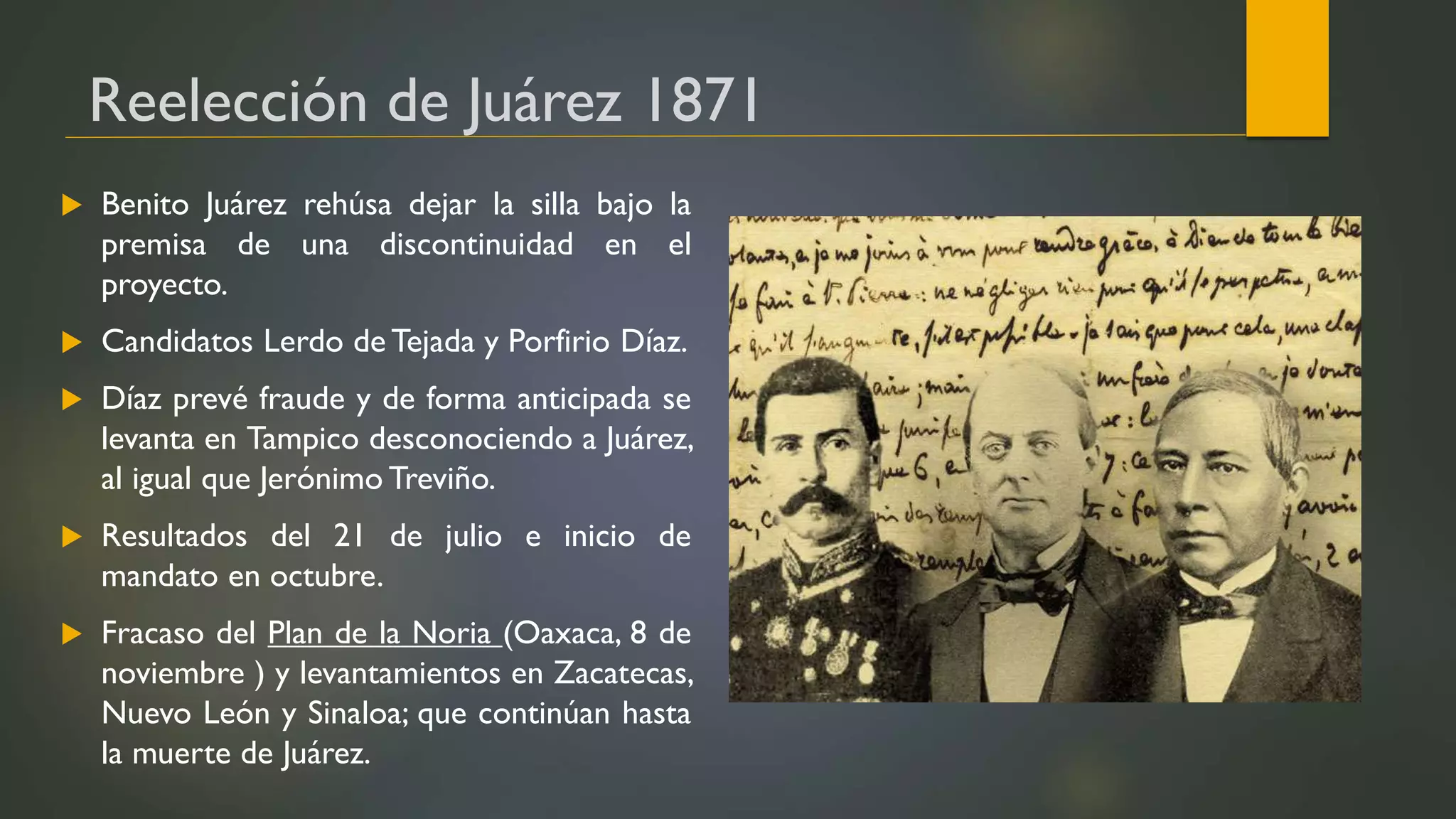 La República Restaurada, México (1867-1876) | PPT