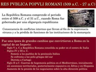 La Republica de Roma | PPT