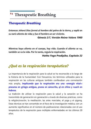 LA RESPIRACION TERAPEUTICA. Técnicas y Beneficios | PDF
