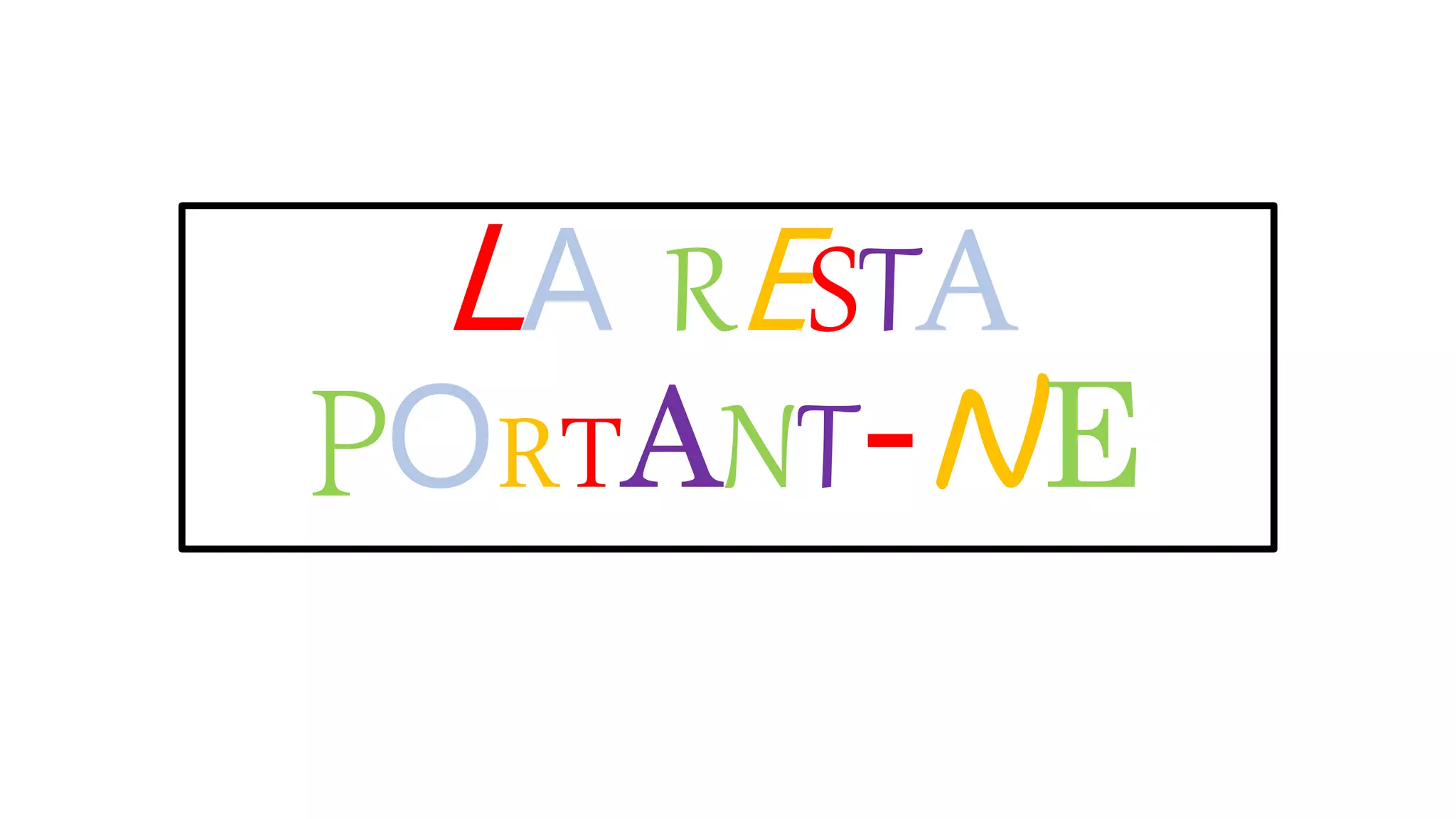 La resta portant ne | PPTX