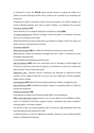La restauració va durar del 1875 | DOCX