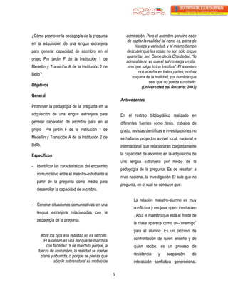 La revitalización del asombro en las aulas. | PDF