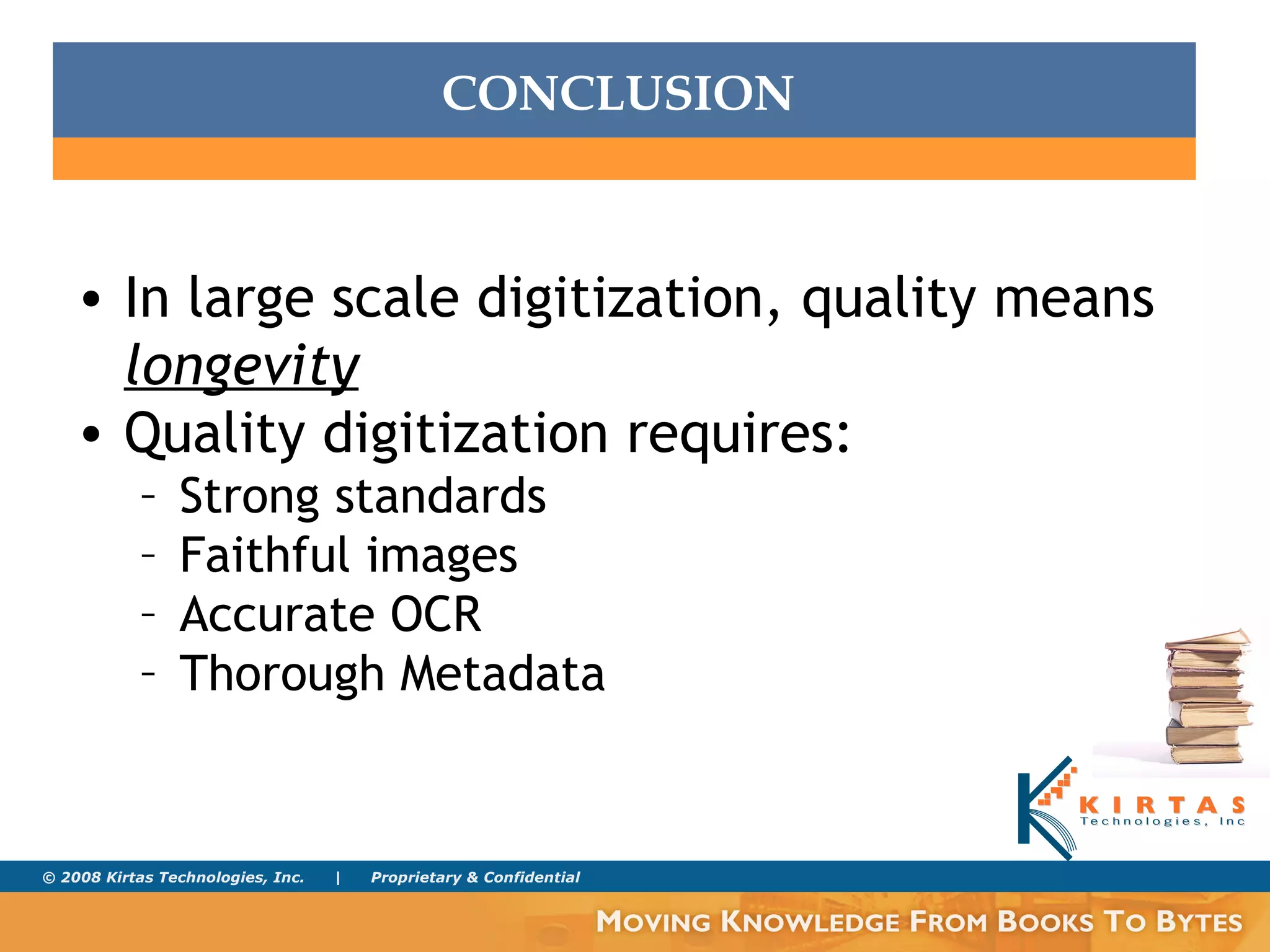 Large Scale Digitization Success Factors | PPT