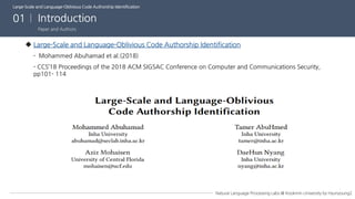 large-scale and language-oblivious code authorship identification | PPT