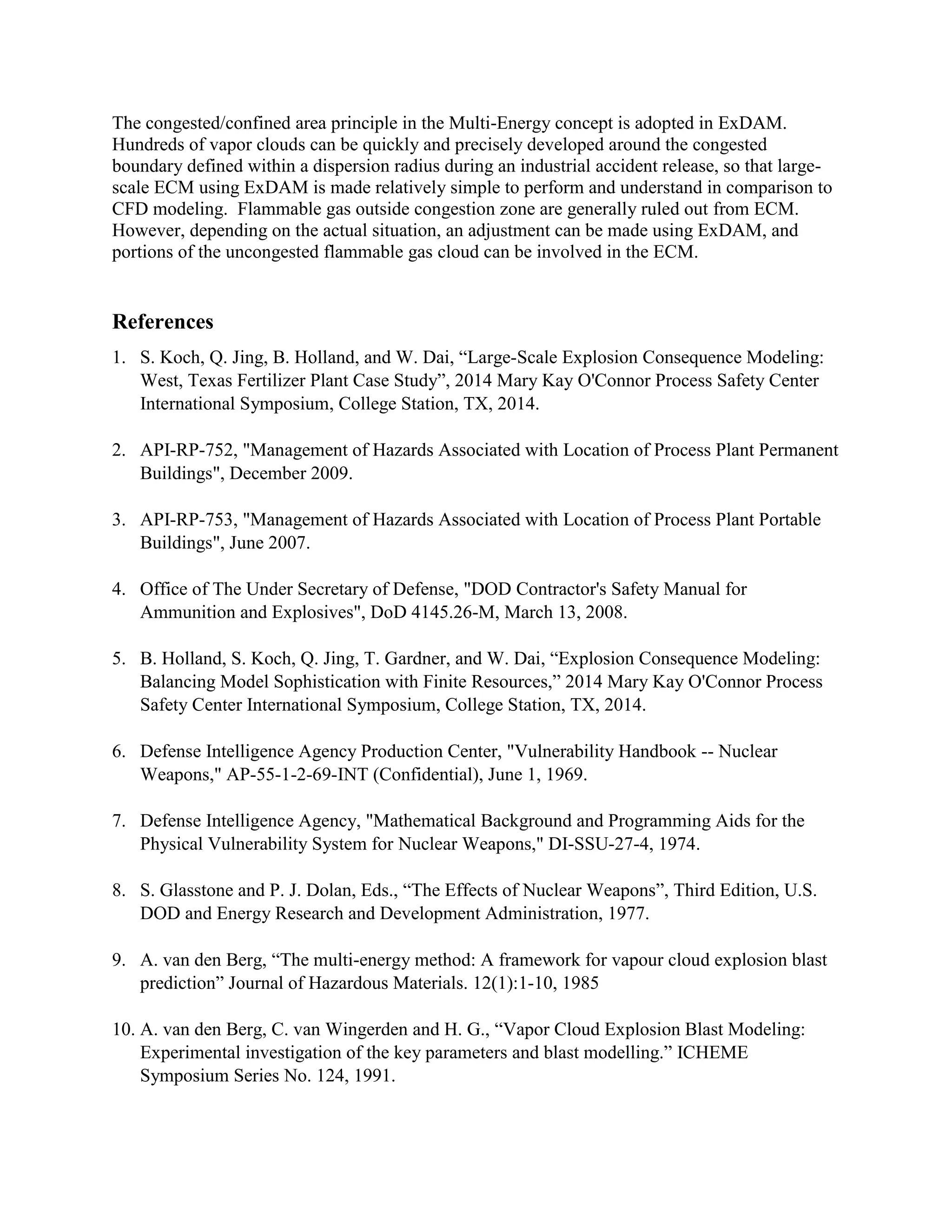 Large-Scale VCE Consequence Modeling for Industrial Facility Siting ...