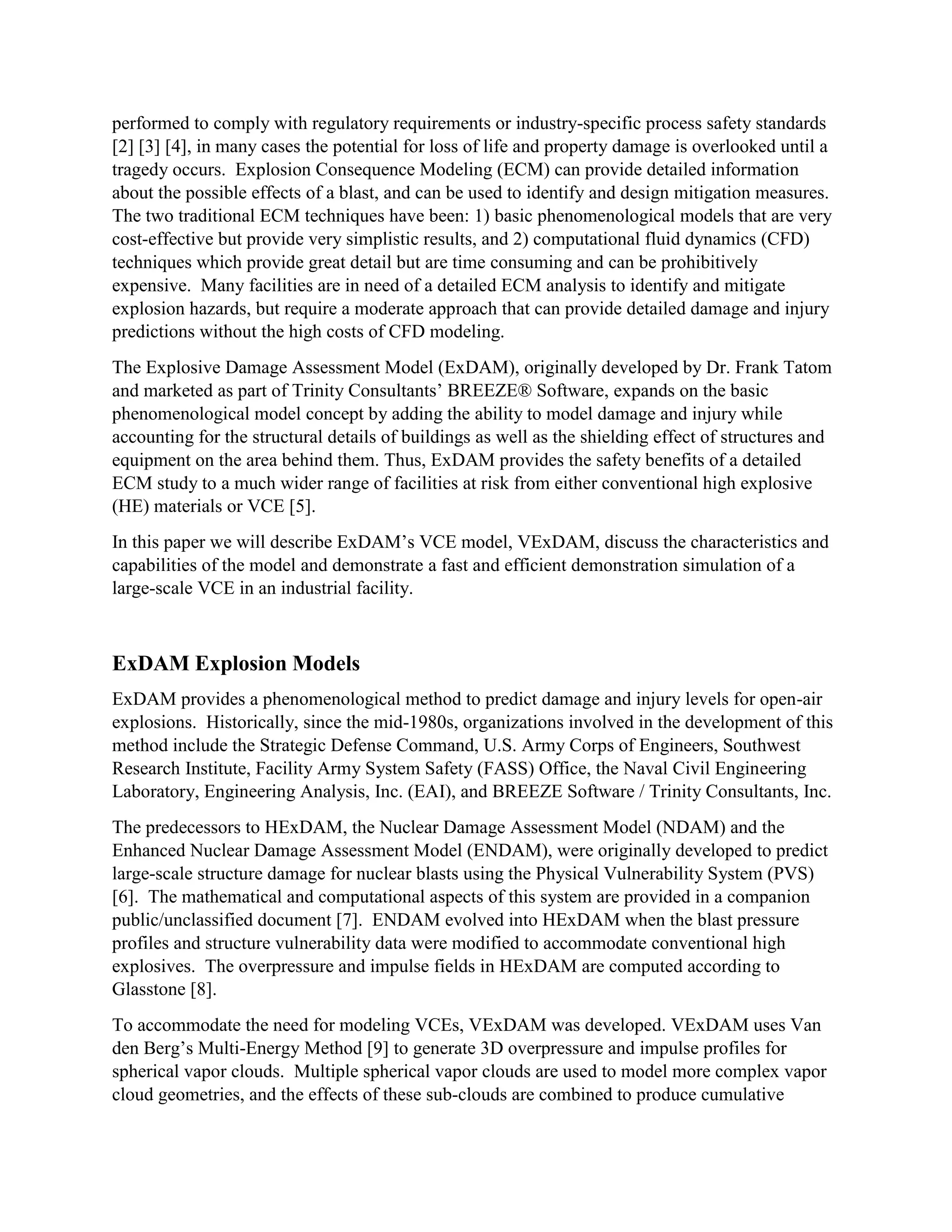Large-Scale VCE Consequence Modeling for Industrial Facility Siting, Risk Assessment, Hazard ...