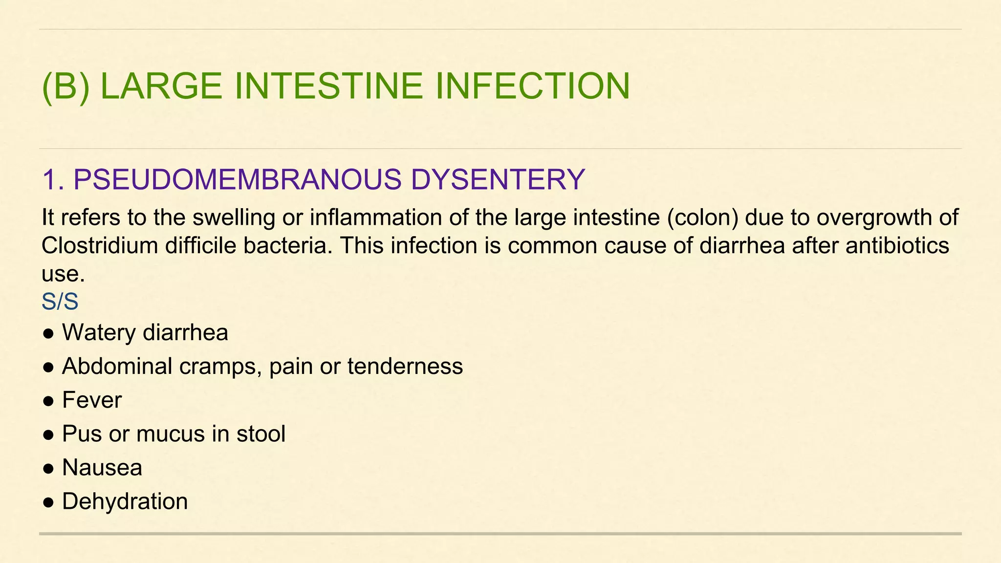 Disorders related to large intestine | PPTX