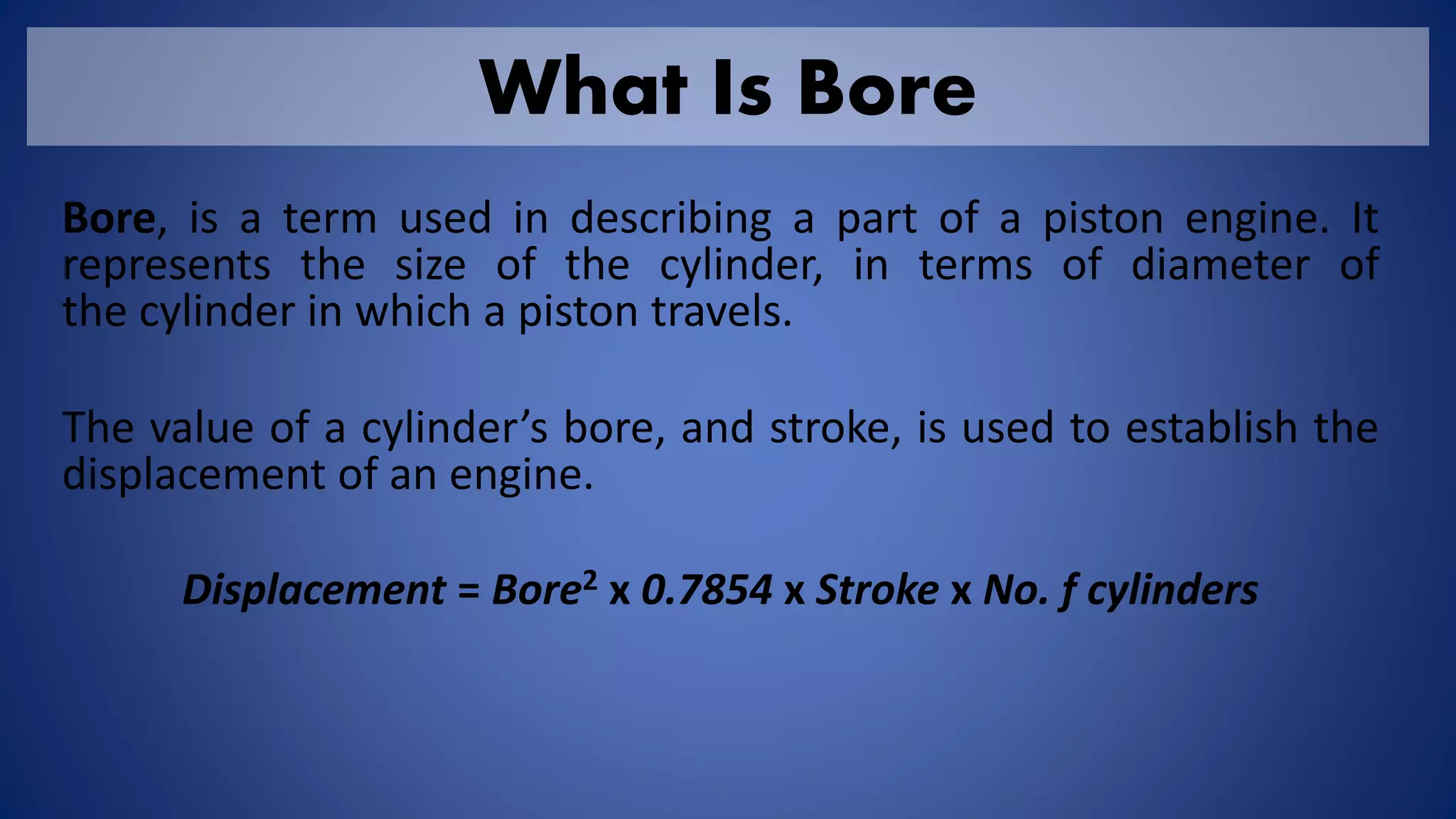 Large bore engines | PPTX