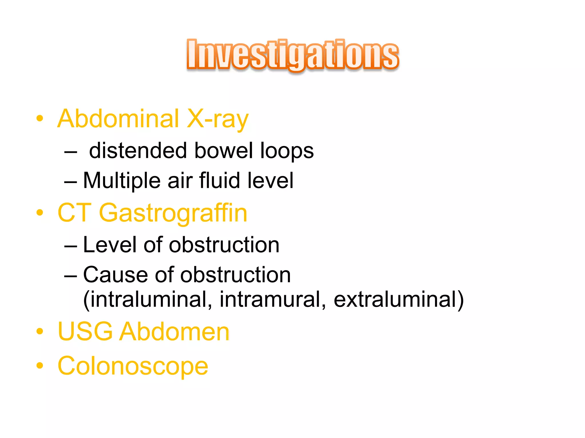 Large bowel obstruction | PPTX