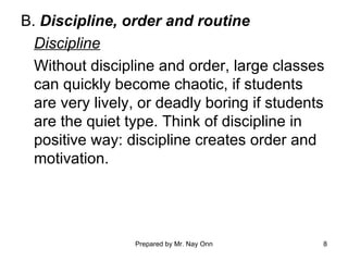 Large class strategies | PPT