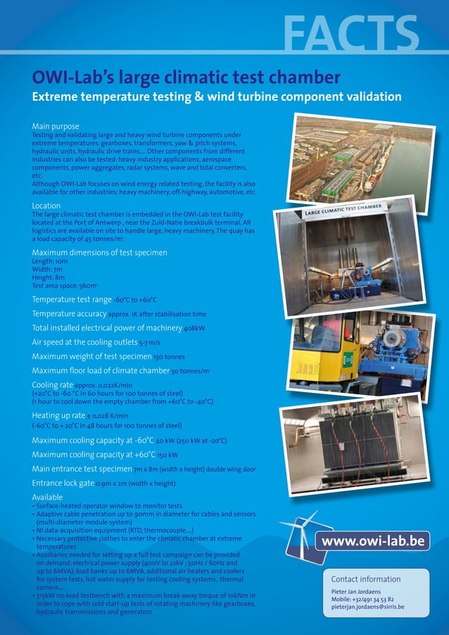 Large climate chamber OWI-Lab | PDF