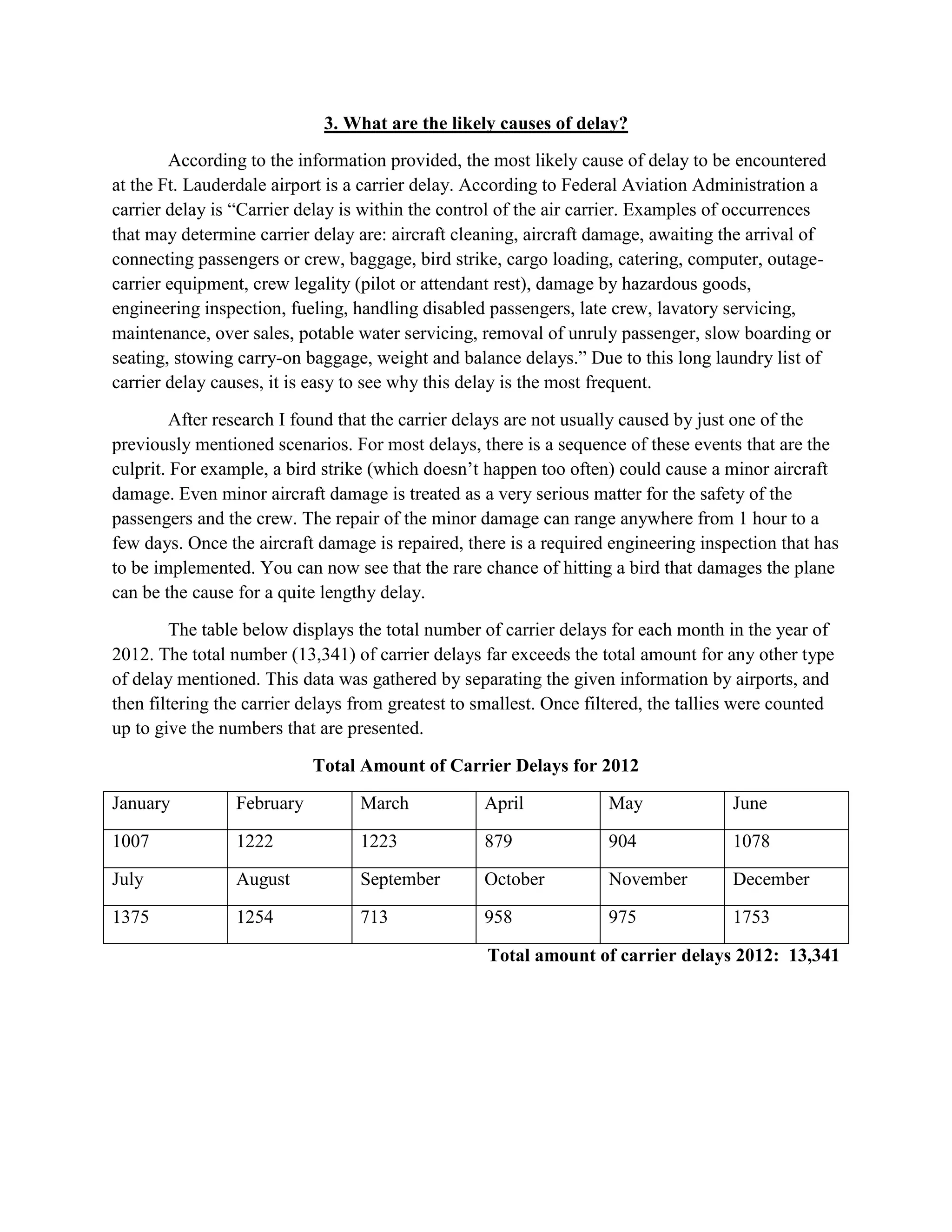 Large data sets analysis florida airports | DOCX