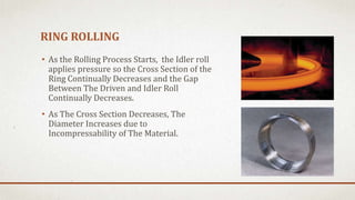 Large diameter ring manufacturing | Metal Forming Operations | PPTX ...
