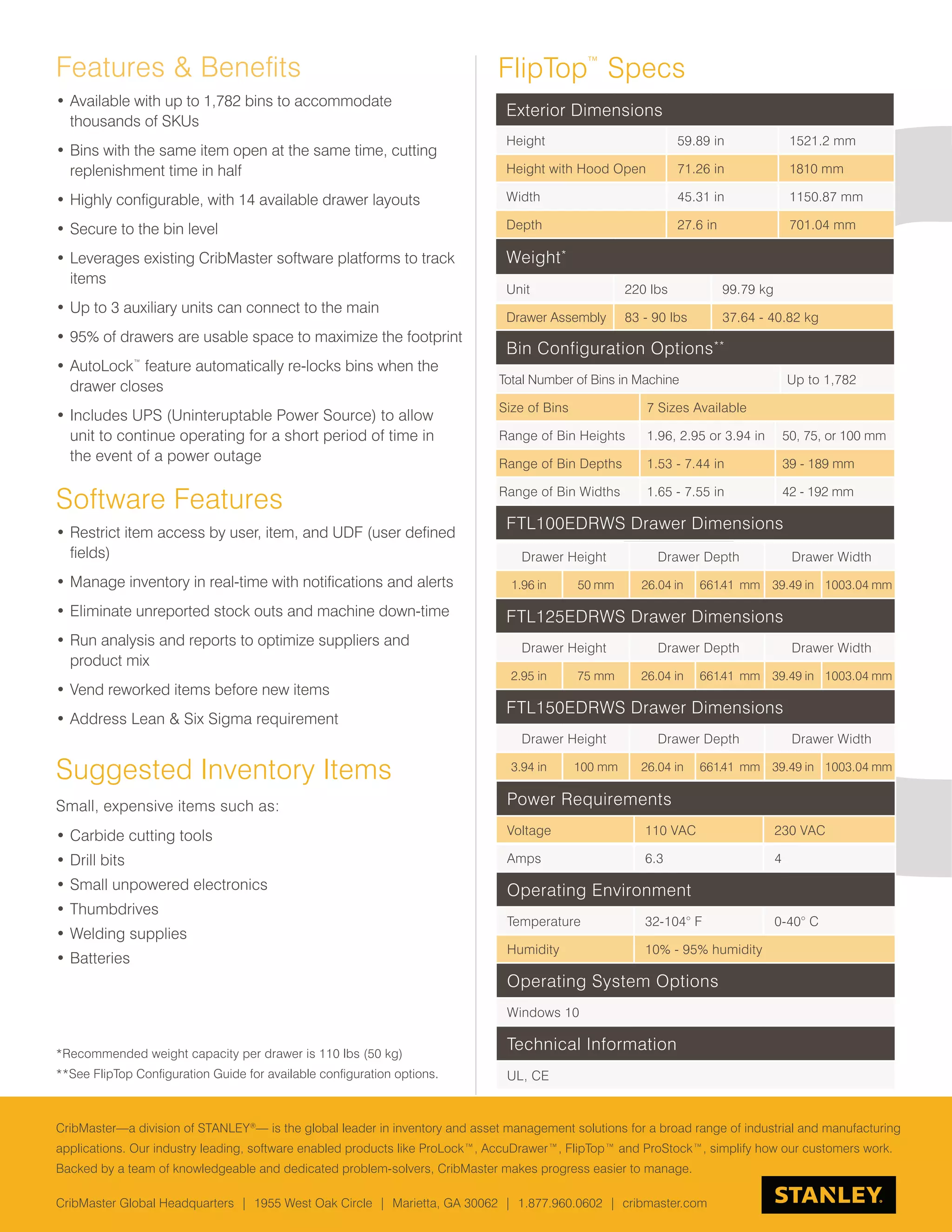 CribMaster Flip Top Large | PDF