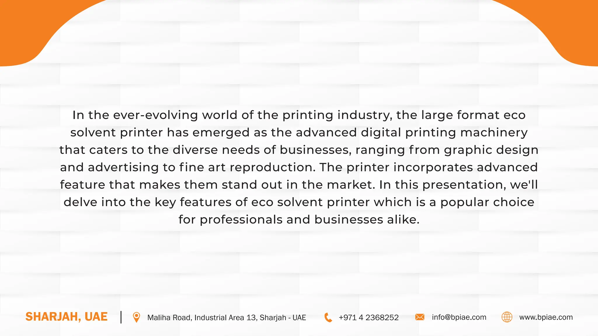 The Powerful Machinery Components of Large Format Eco Solvent Printer ...