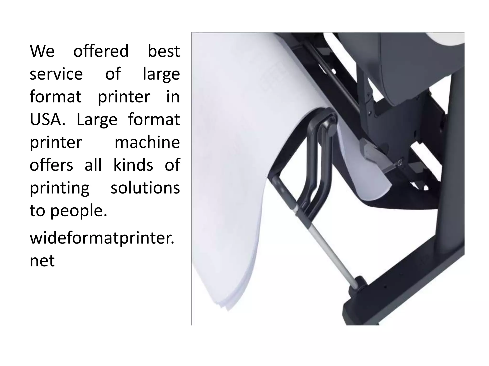 Large format printer | PPT