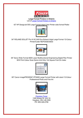 Large format printers_in_ontario | PDF