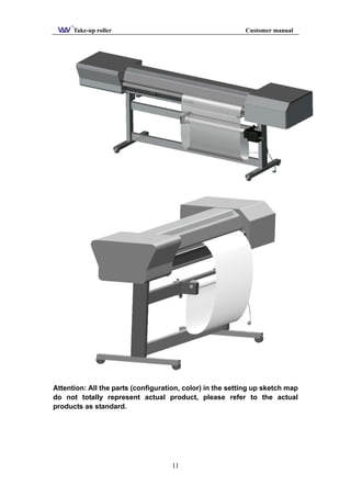 Large format printer take up roller customer manual | PDF