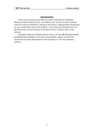 Large format printer take up roller customer manual | PDF