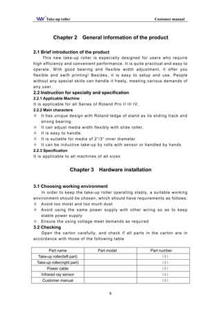 Large format printer take up roller customer manual | PDF