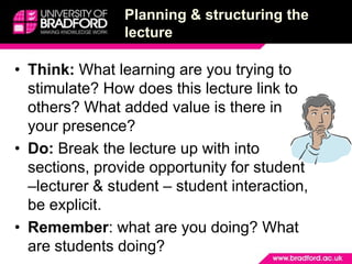 Lecturing in HE | PPT