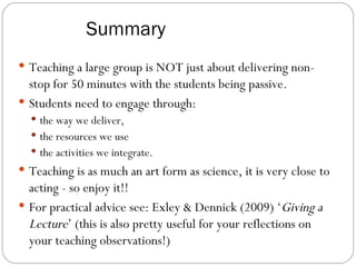 Large group teaching pgcap | PPT | Educational Assessment | Education