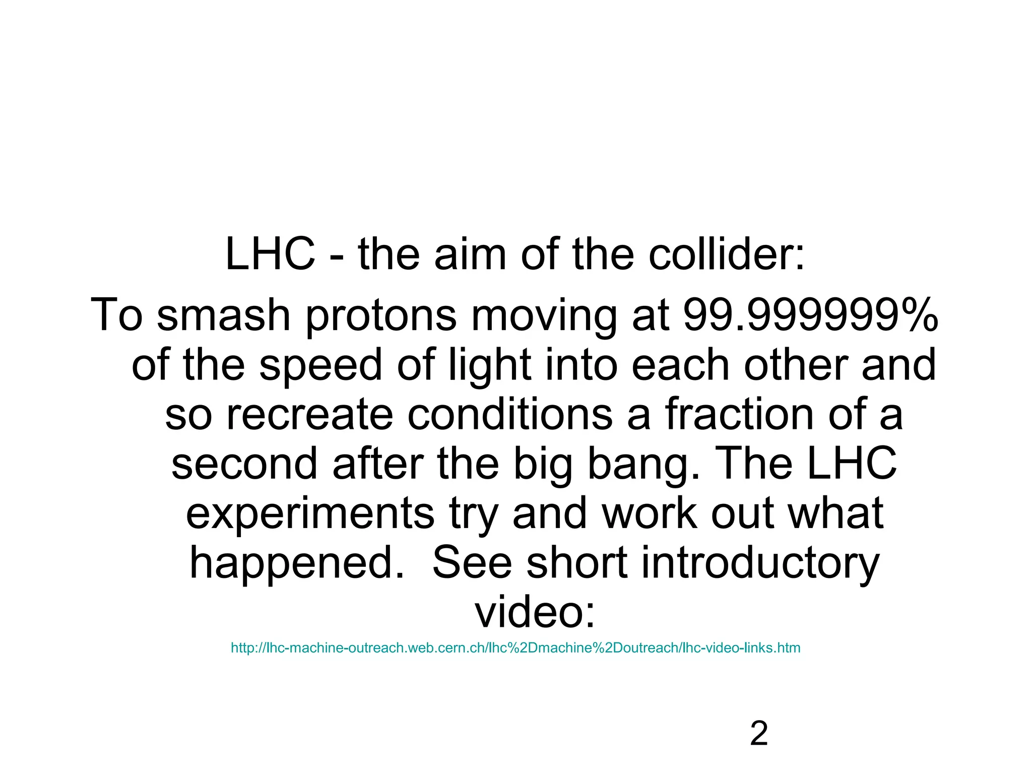 Large hadron collider | PPT | Physics | Science