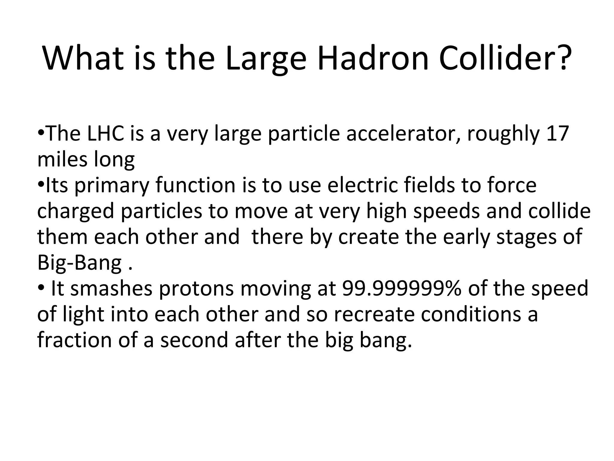 Large hadron collider | PPTX