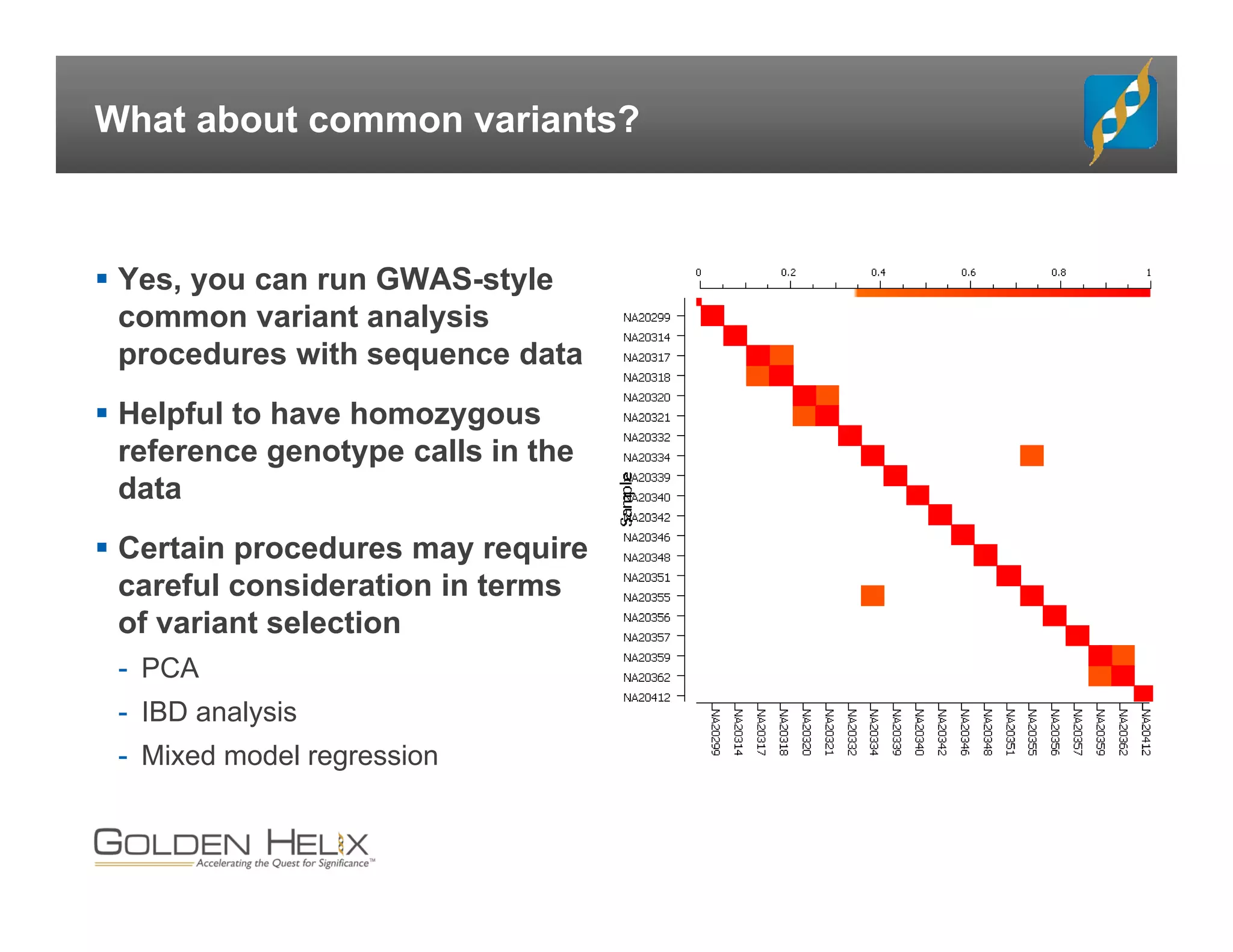 Population-Based DNA Variant Analysis | PDF