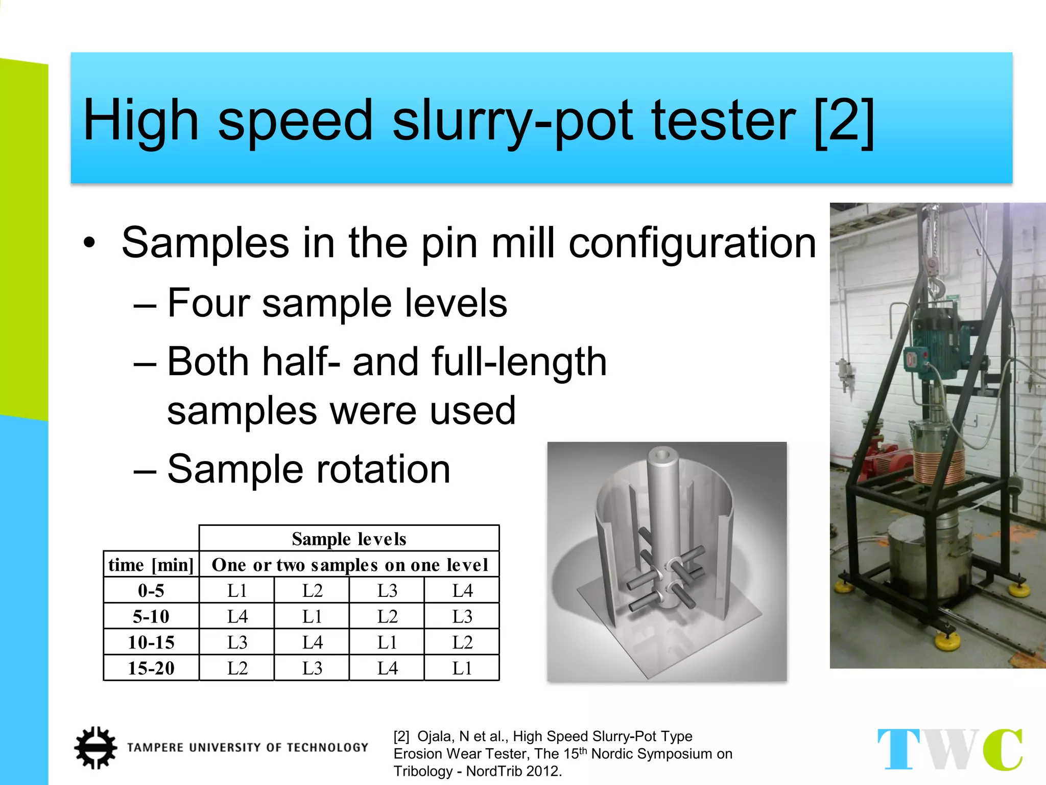 The Effect Of Test Parameters On Large Particle Slurry Erosion Testing