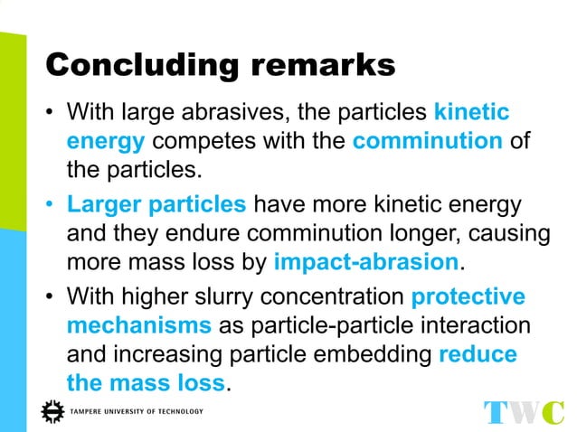 The Effect Of Test Parameters On Large Particle Slurry Erosion Testing