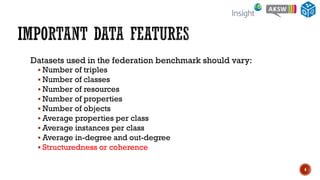 LargeRDFBench: A billion triples benchmark for SPARQL endpoint federation | PPT