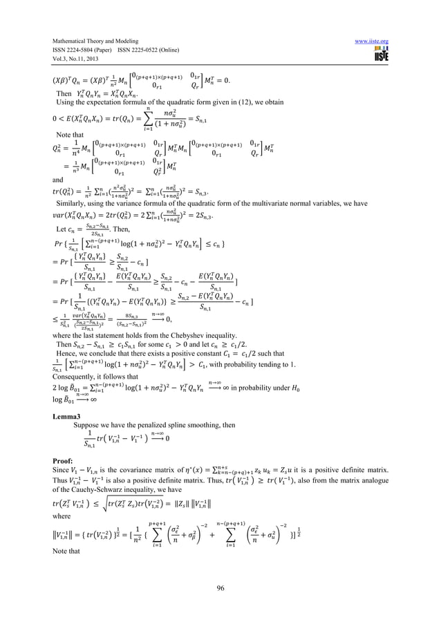 Large sample property of the bayes factor in a spline semiparametric regression model | PDF