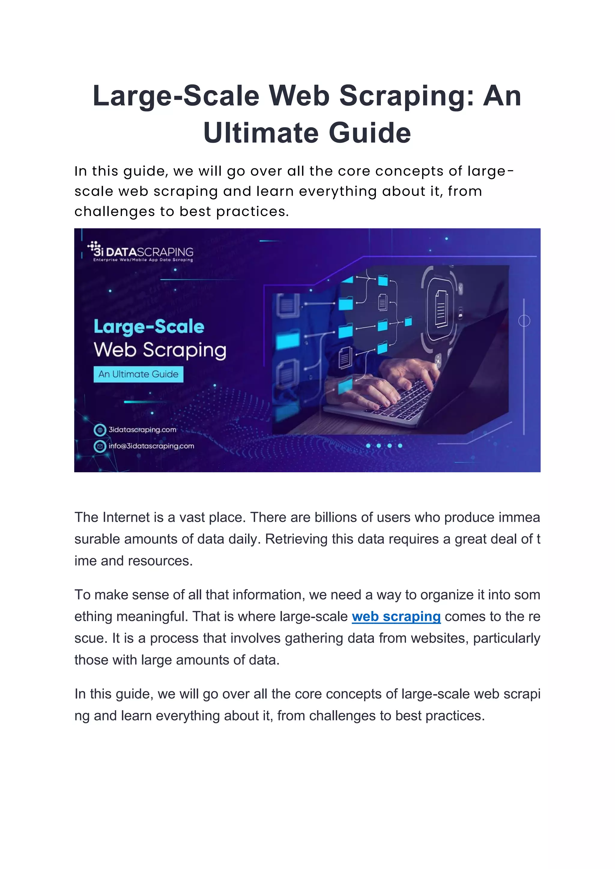 Large-Scale Web Scraping: An Ultimate Guide | PDF