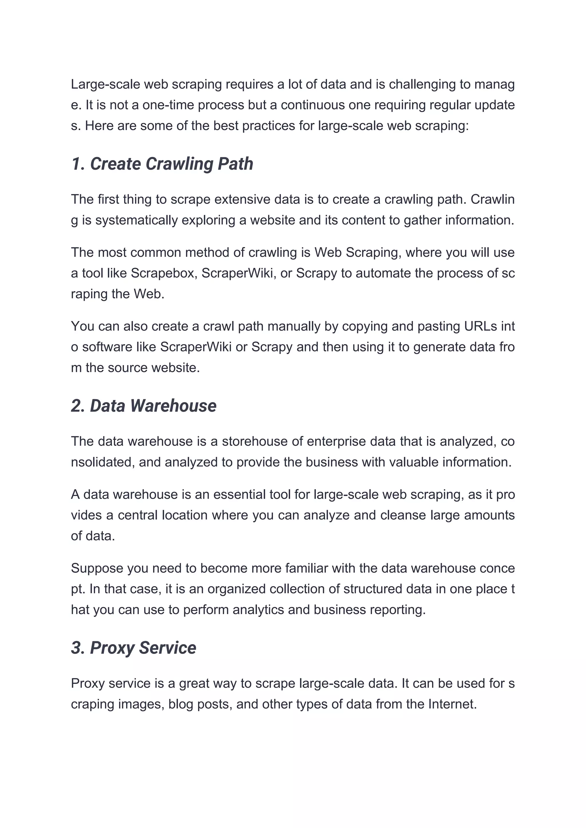 Large-Scale Web Scraping: An Ultimate Guide | PDF