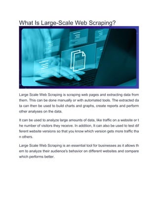 Large-Scale Web Scraping: An Ultimate Guide | PDF