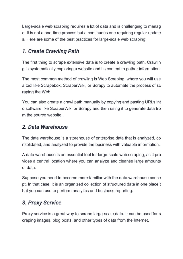 Large-Scale Web Scraping: An Ultimate Guide | PDF