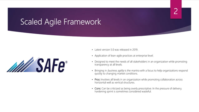 Large Scale Agile Frameworks Ppt