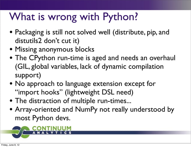 Large Scale Array Oriented Computing With Python Ppt Free Download 6492