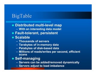 Large Scale Data Processing & Storage | PPT