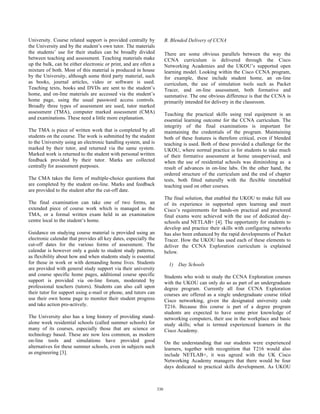 Large scale delivery of cisco networking academy program by blended distance learning | PDF