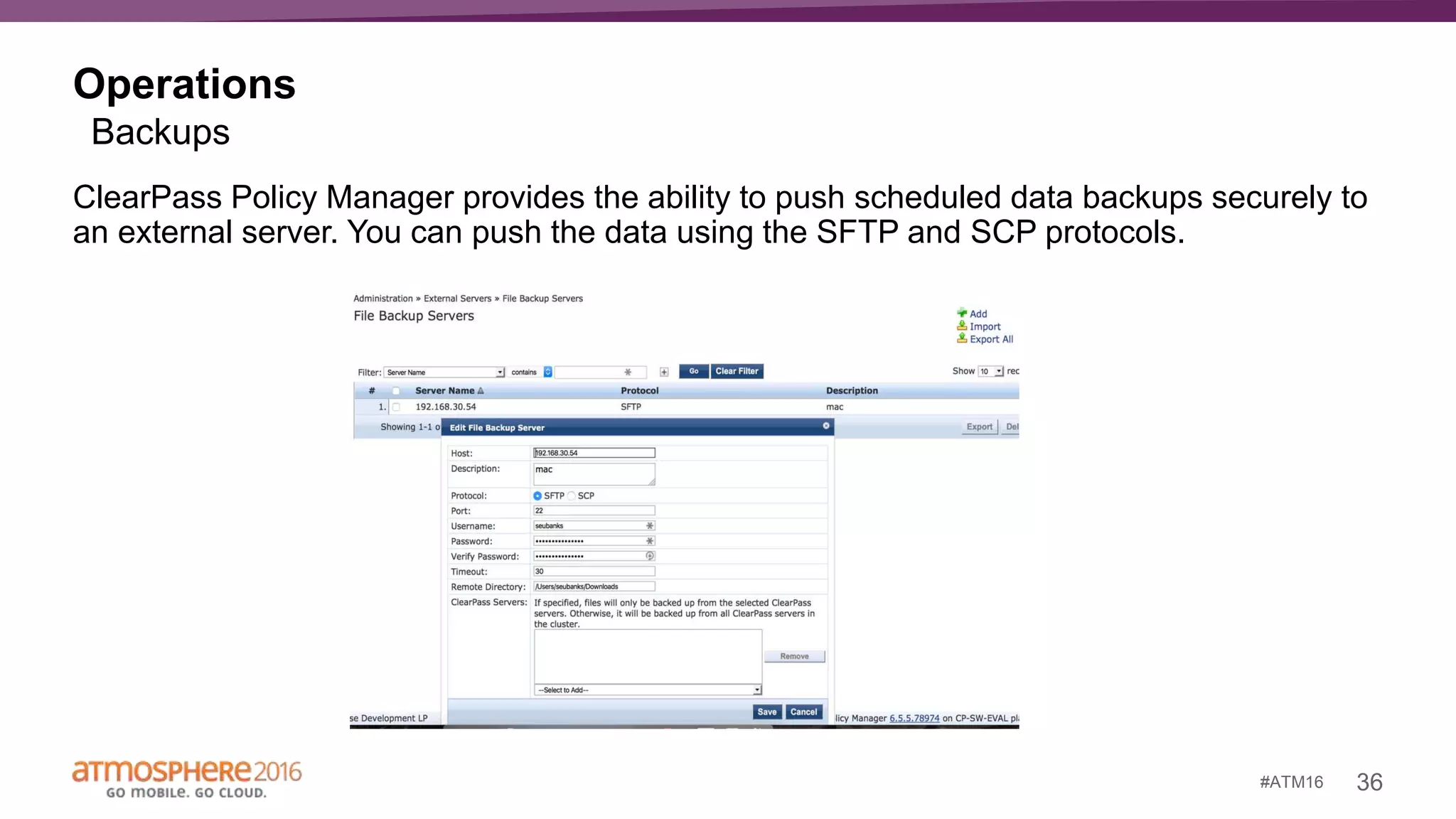 Large scale, distributed access management deployment with aruba clear ...