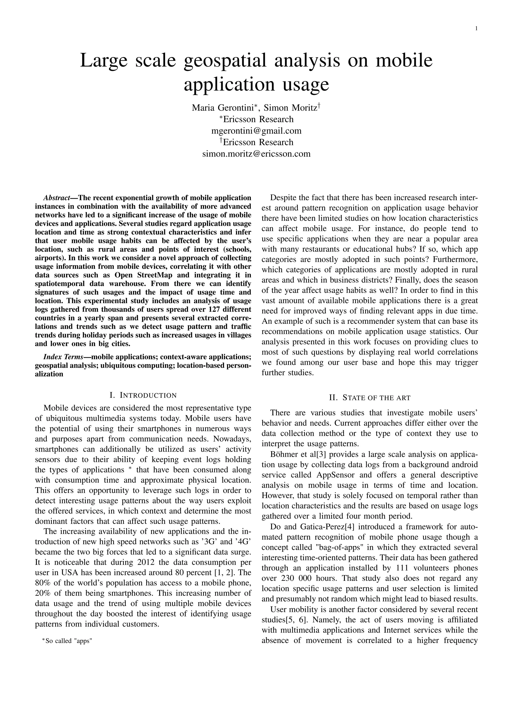 Large Scale Geospatial Analysis On Mobile Application Usage Pdf
