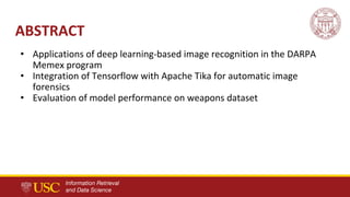 Large Scale Image Forensics using Tika and Tensorflow [ICMR MFSec 2017 ...