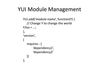 YUI vs jQuery: to Build Large Scale JavaScript App | PPT