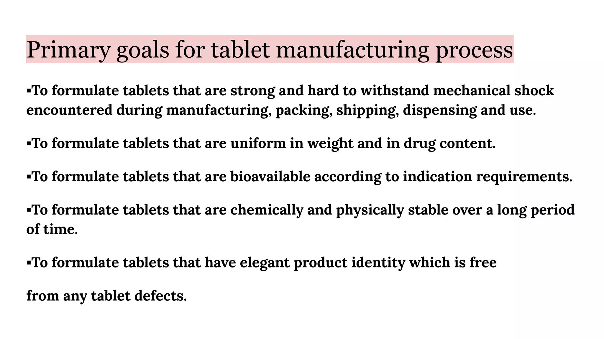 Large scale manufacturing processes & equipments for Tablets | PDF