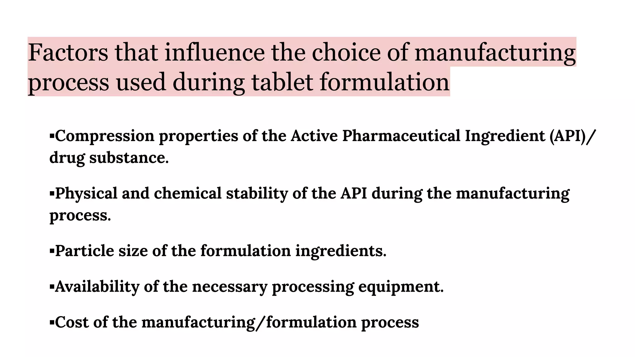 Large scale manufacturing processes & equipments for Tablets | PDF