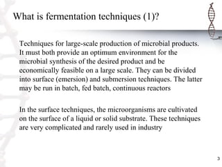 Large scale microbial fermentation and its problem numair ahmad | PPT