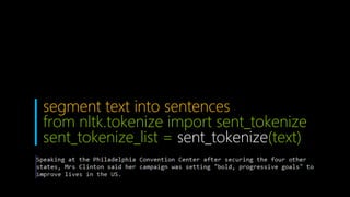 Large scale nlp using python's nltk on azure | PPTX